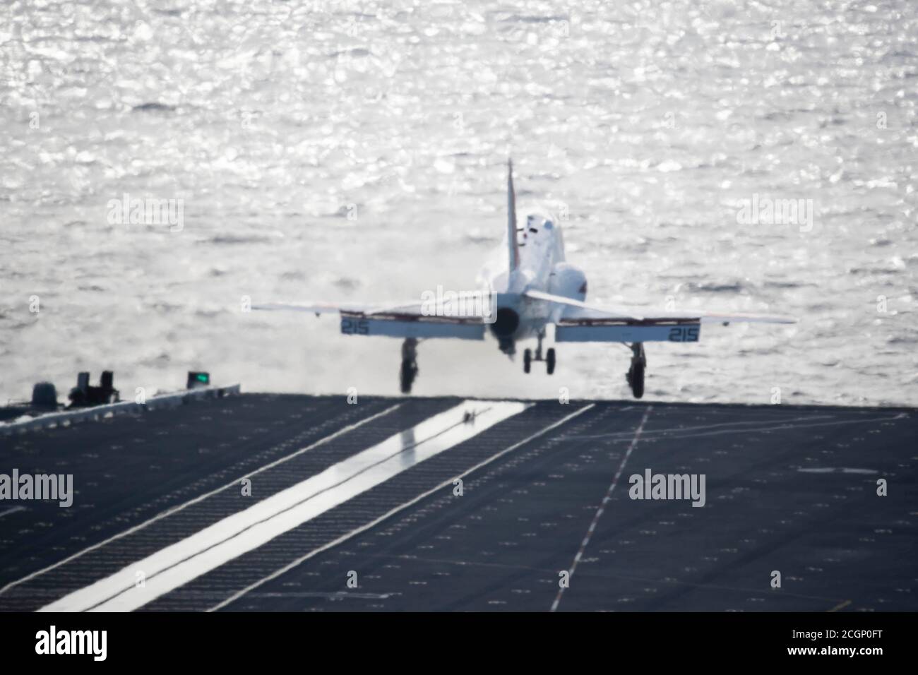 A T-45C Goshawk, attached to Training Air Wing 2, launches from USS ...