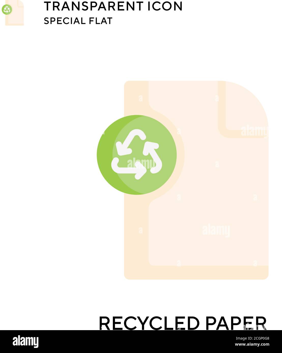 Recycled paper vector icon. Flat style illustration. EPS 10 vector ...