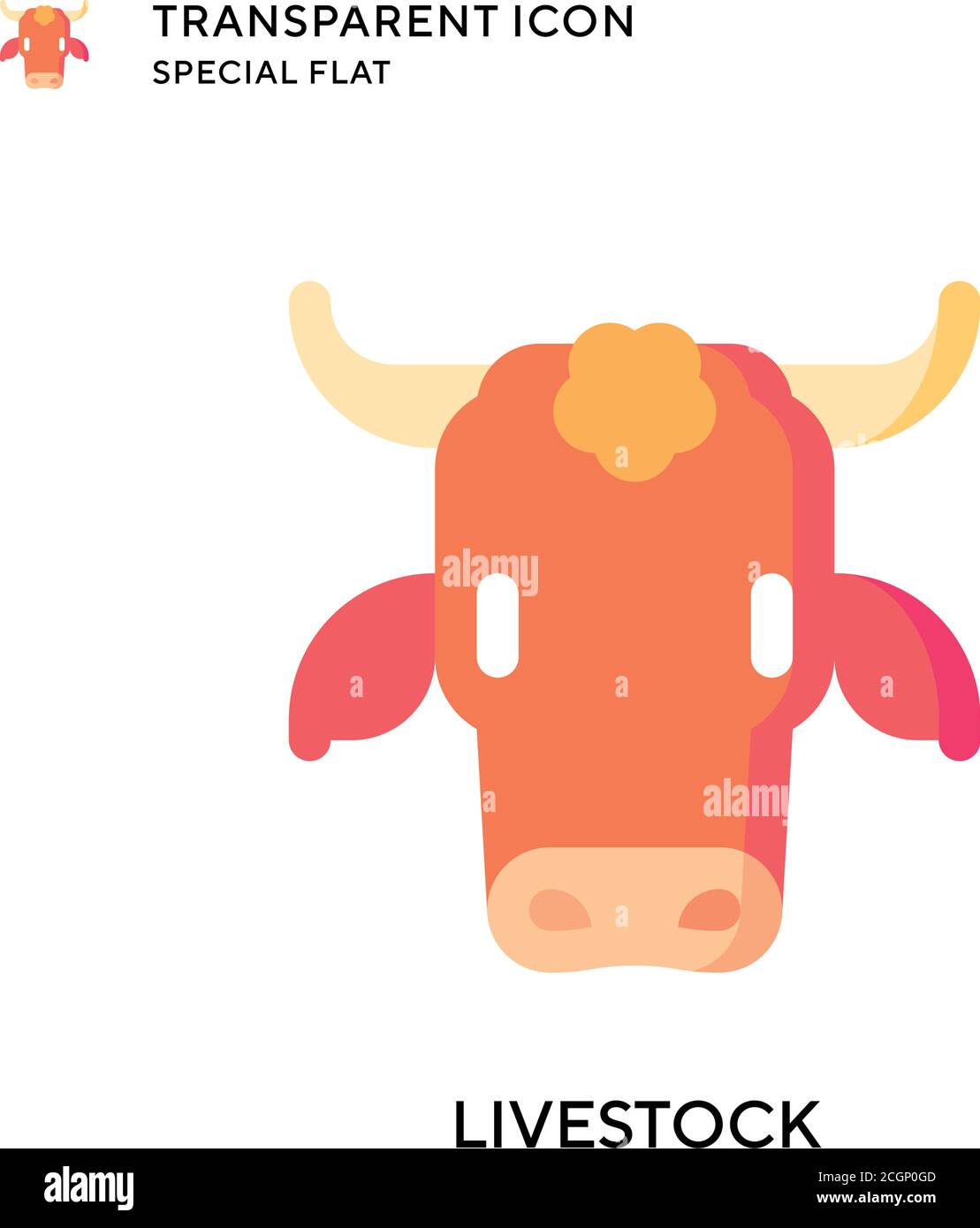 Livestock vector icon. Flat style illustration. EPS 10 vector Stock ...