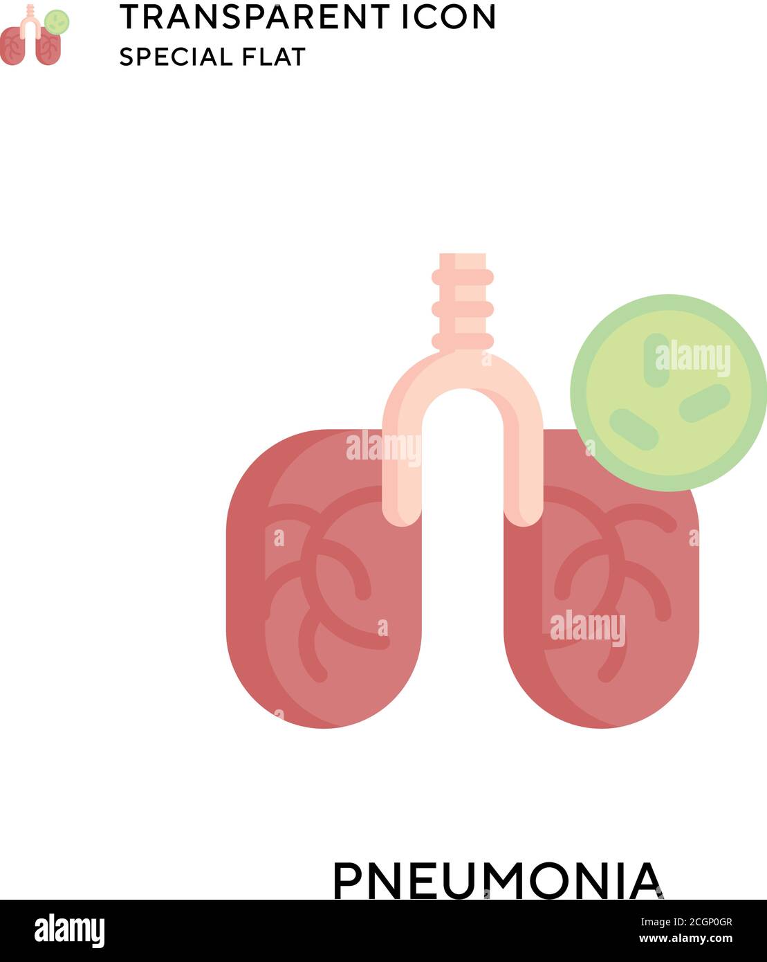 Pneumonia vector icon. Flat style illustration. EPS 10 vector Stock ...