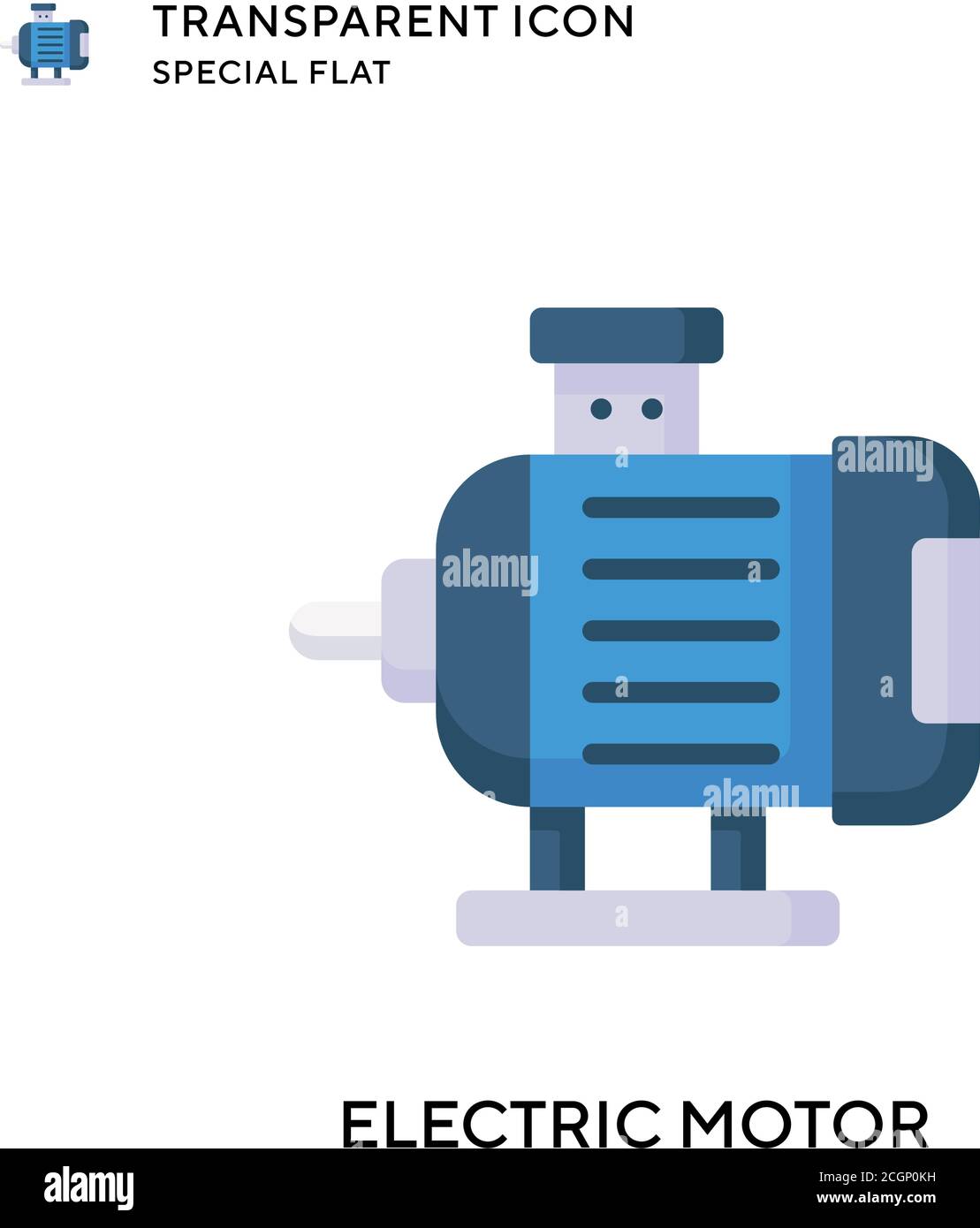 Electric motor vector icon. Flat style illustration. EPS 10 vector ...