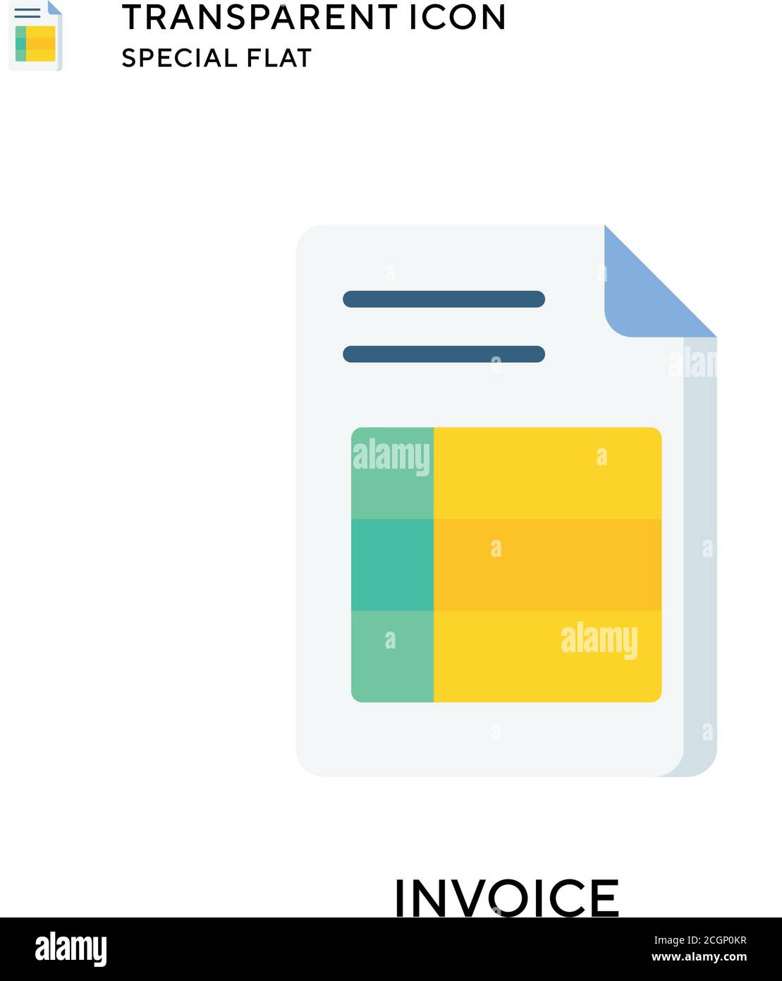 Invoice vector icon. Flat style illustration. EPS 10 vector Stock ...