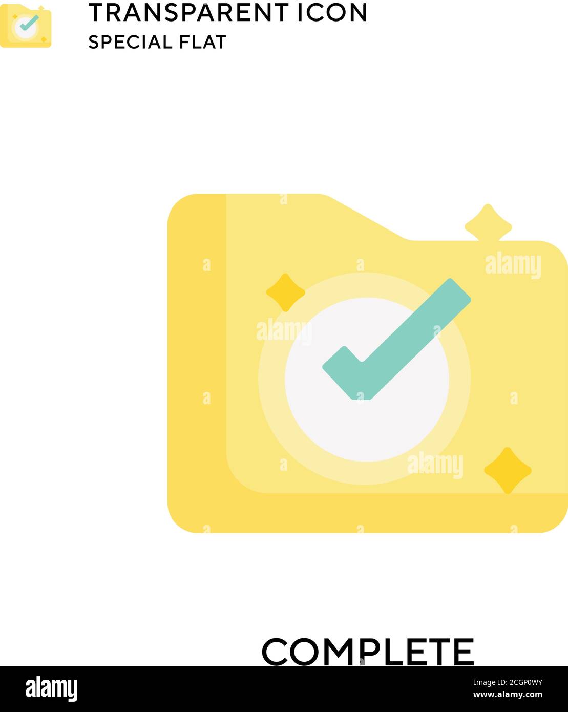 Complete vector icon. Flat style illustration. EPS 10 vector Stock ...