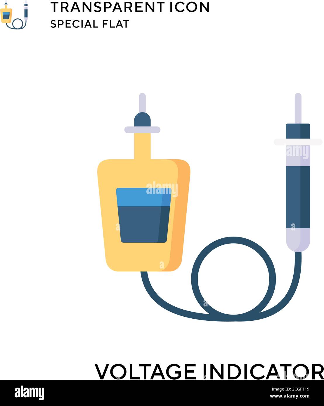Voltage indicator vector icon. Flat style illustration. EPS 10 vector ...