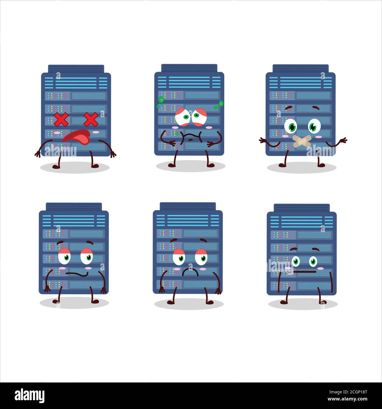 Server cloud cartoon character with nope expression Stock Vector Image ...