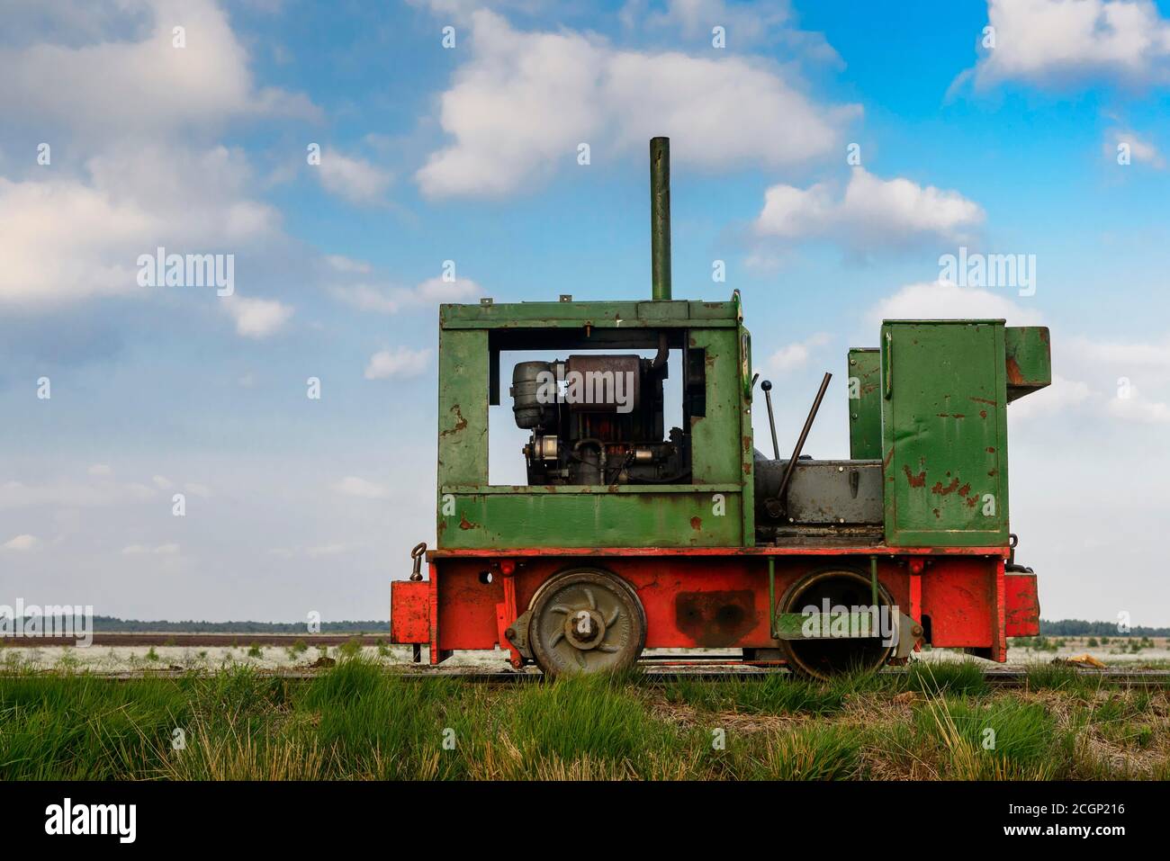 Bog railway in the moor hi-res stock photography and images - Alamy