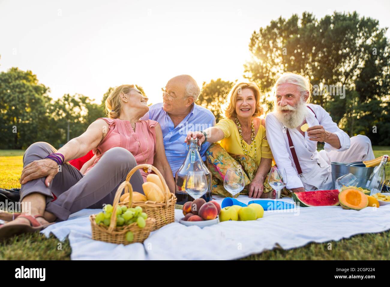 Laughing pensioners italy hi-res stock photography and images - Alamy