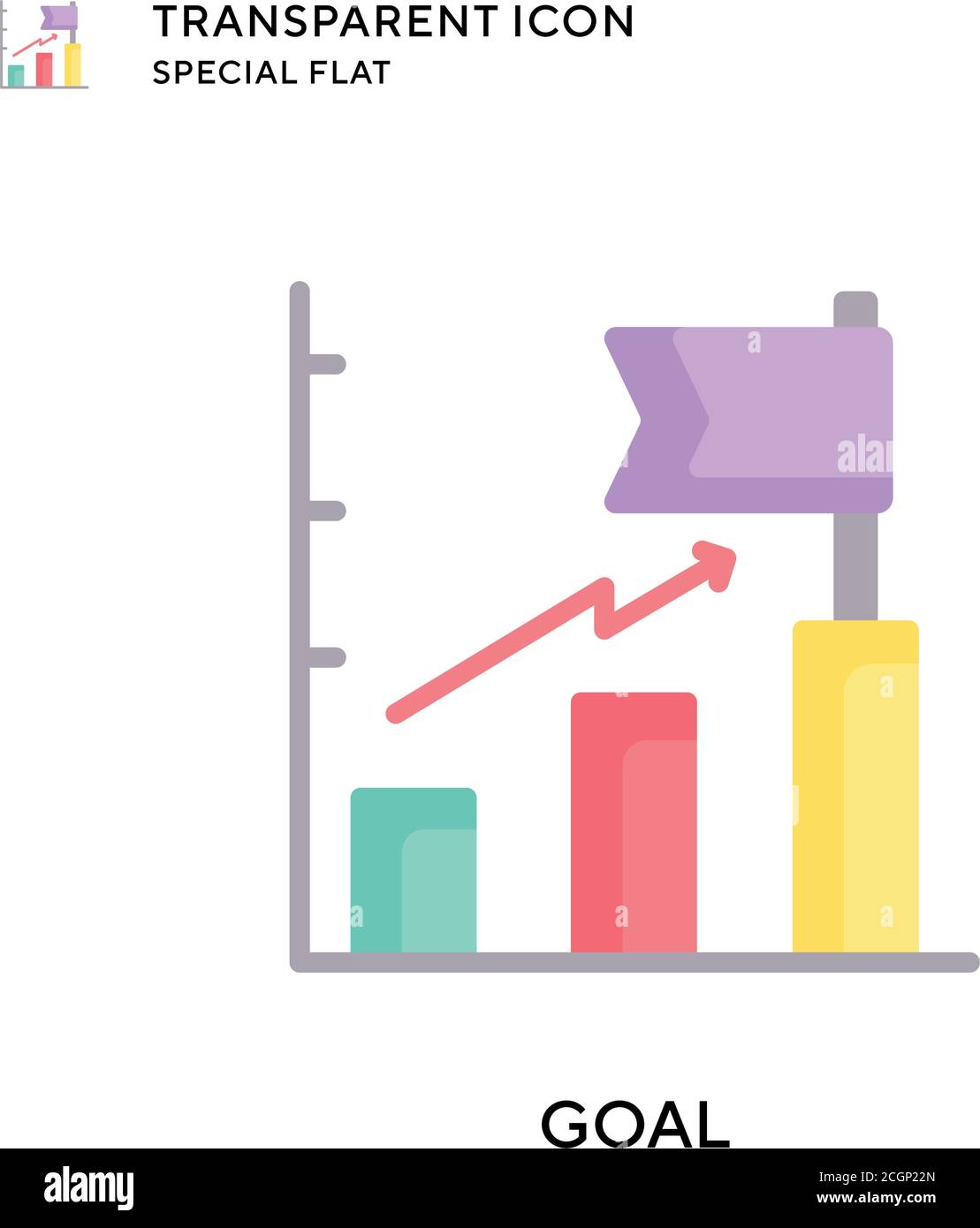 Goal vector icon. Flat style illustration. EPS 10 vector Stock Vector ...