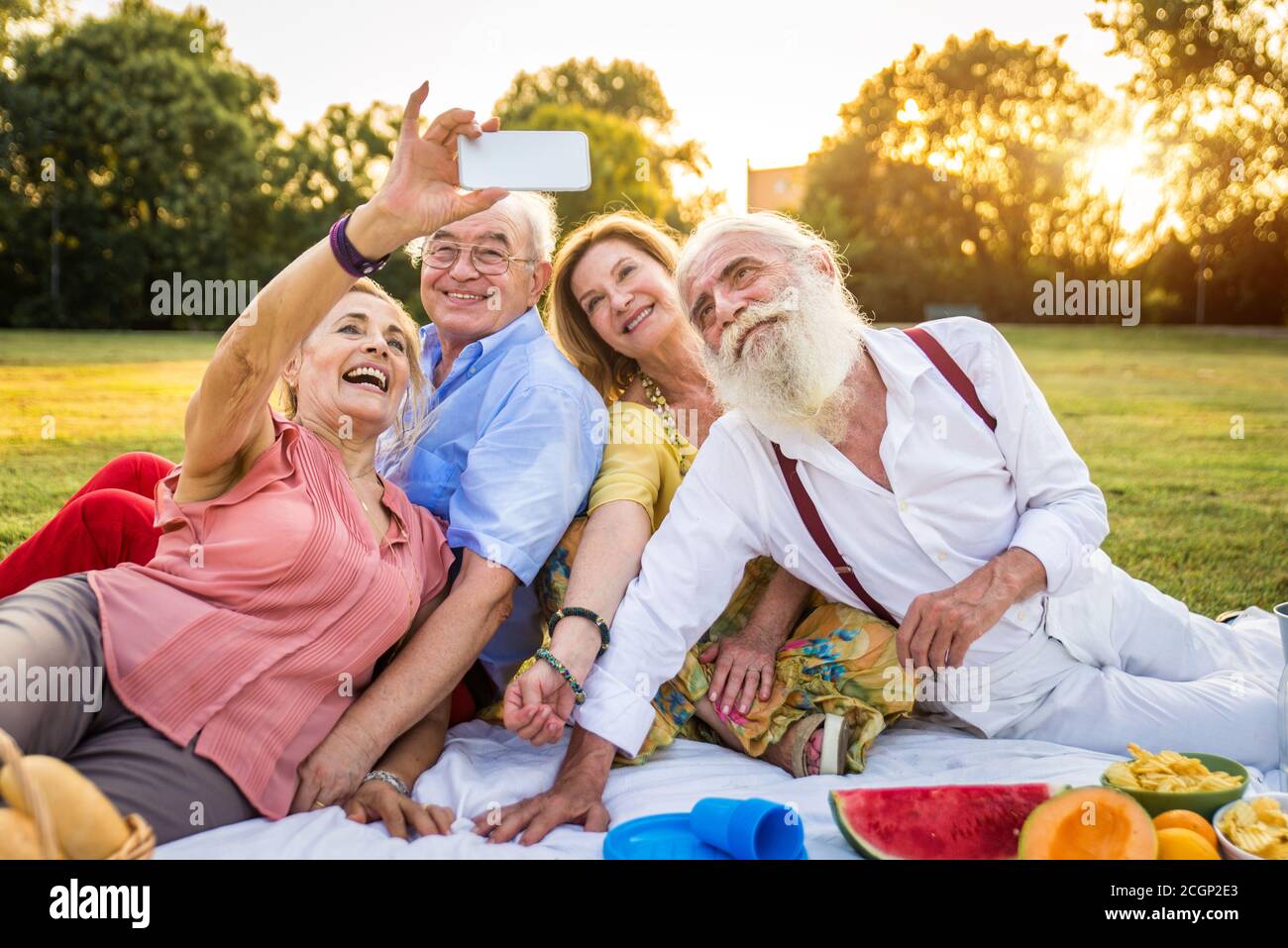 Laughing pensioners italy hi-res stock photography and images - Alamy