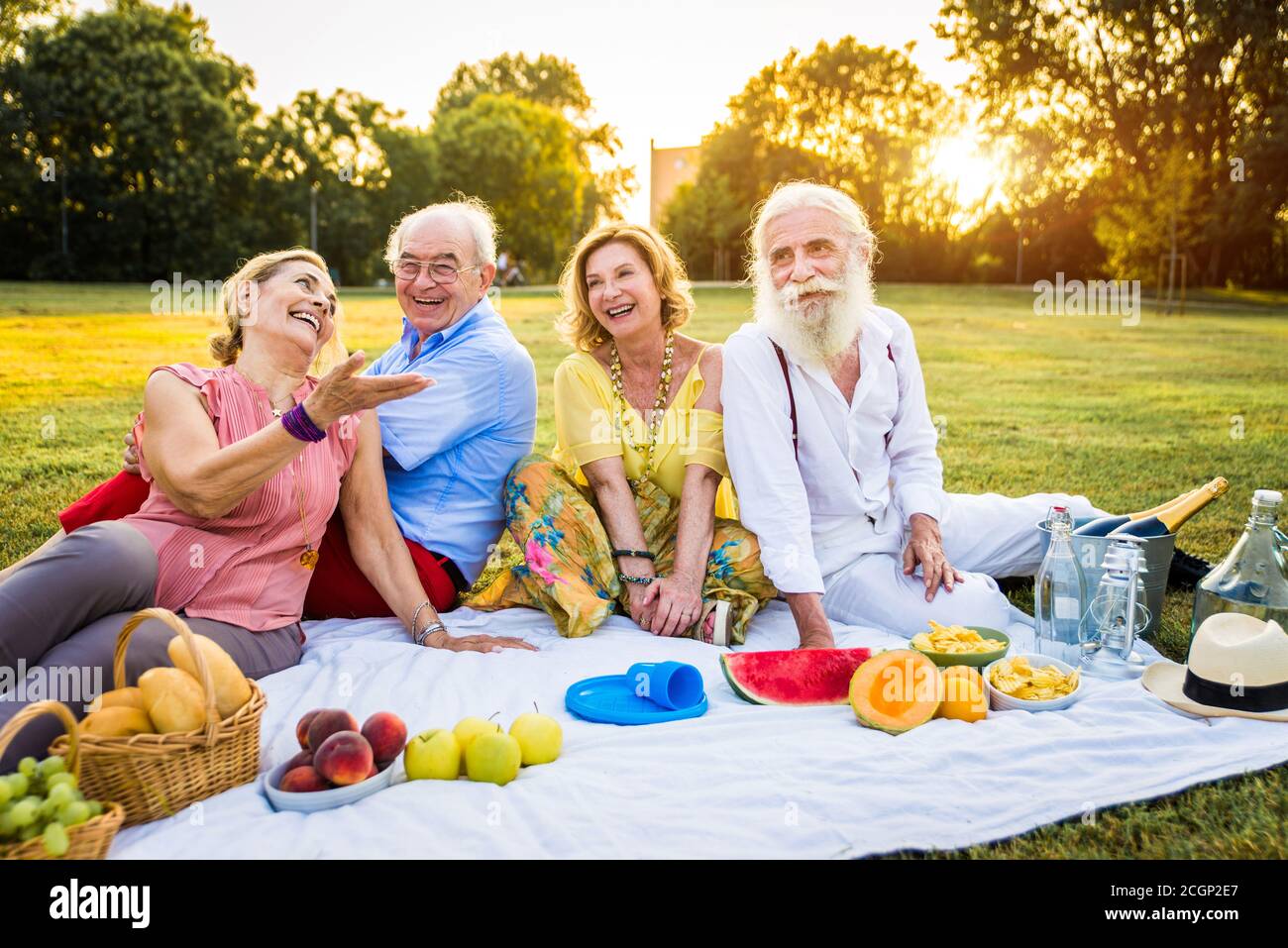 Laughing pensioners italy hi-res stock photography and images - Alamy