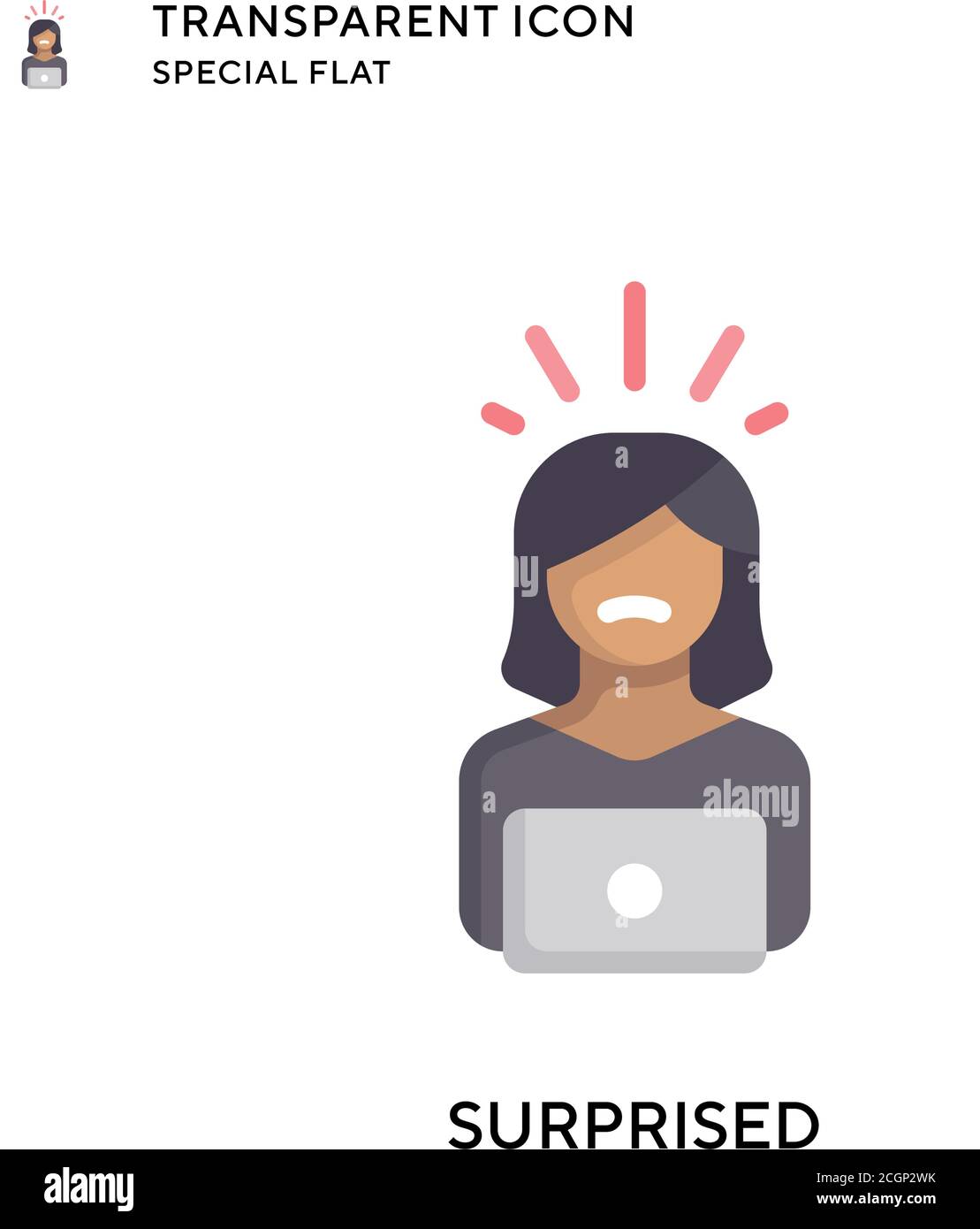 Beautiful surprised woman showing Stock Vector Images - Alamy