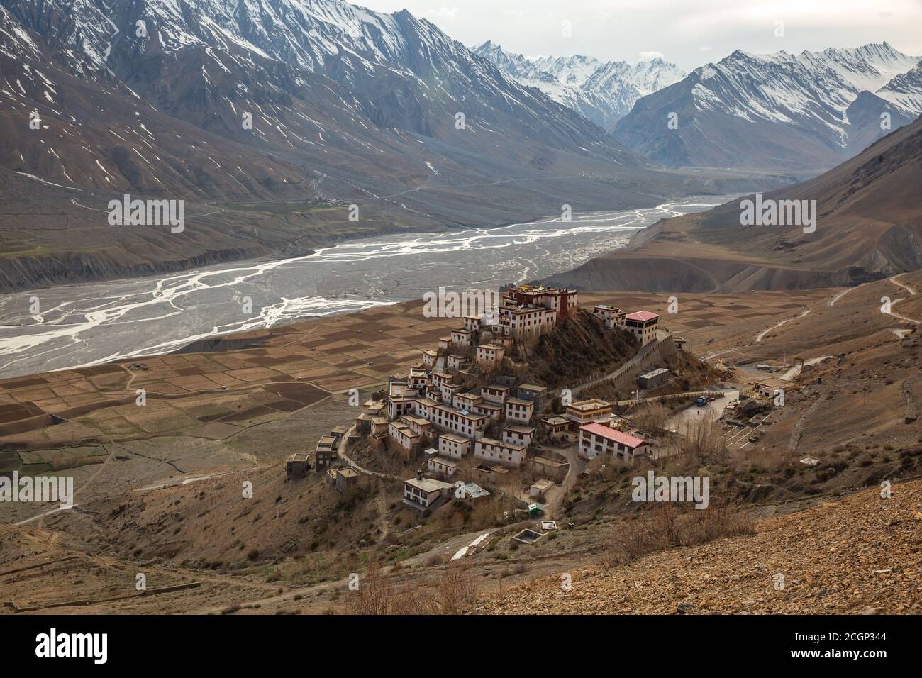 Ki monastery in Spiti Valley, Himachal Pradesh, India Stock Photo - Alamy