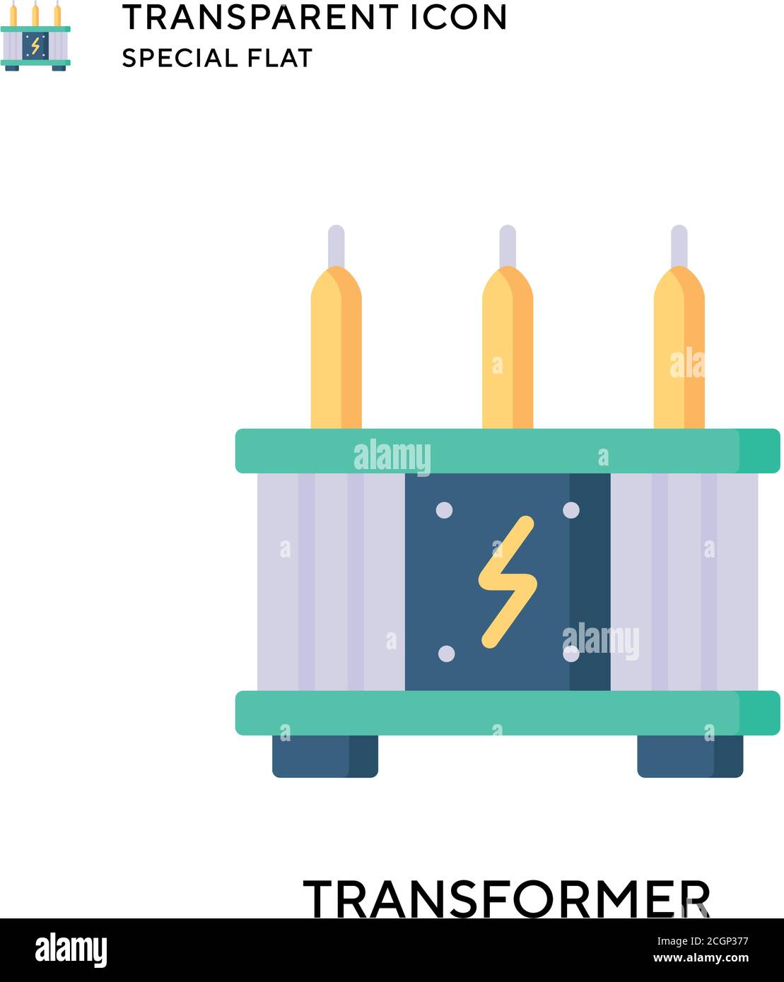 Transformer vector icon. Flat style illustration. EPS 10 vector Stock ...