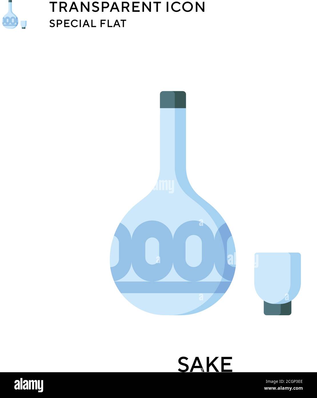 Sake vector icon. Flat style illustration. EPS 10 vector Stock Vector ...