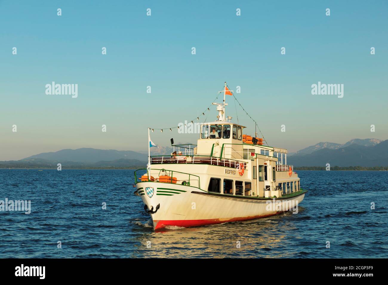 Excursion boat on the Chiemsee, Upper Bavaria, Germany Stock Photo - Alamy