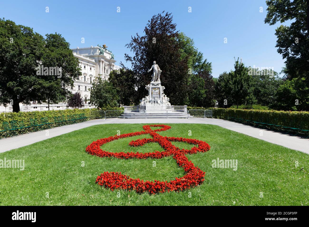 Behind it monument in honour of composer wolfgang amadeus mozart hi-res ...