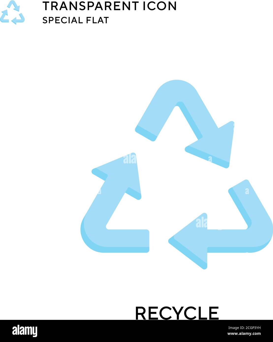 Recycle vector icon. Flat style illustration. EPS 10 vector Stock ...