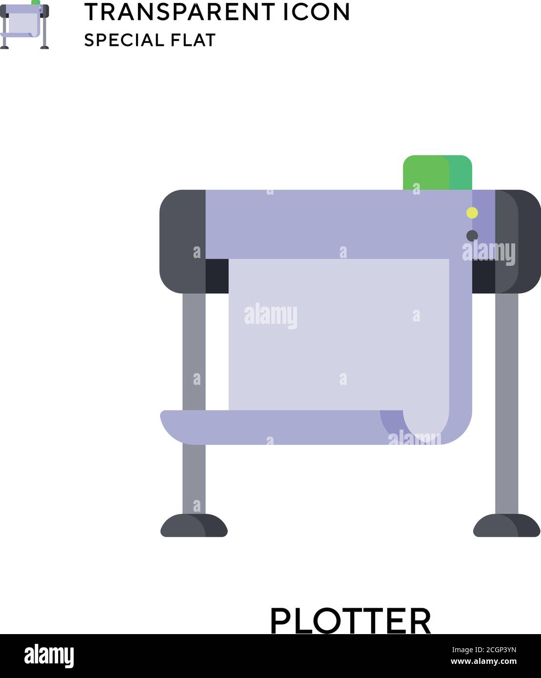 Plotter vector icon. Flat style illustration. EPS 10 vector Stock Vector Image & Art - Alamy