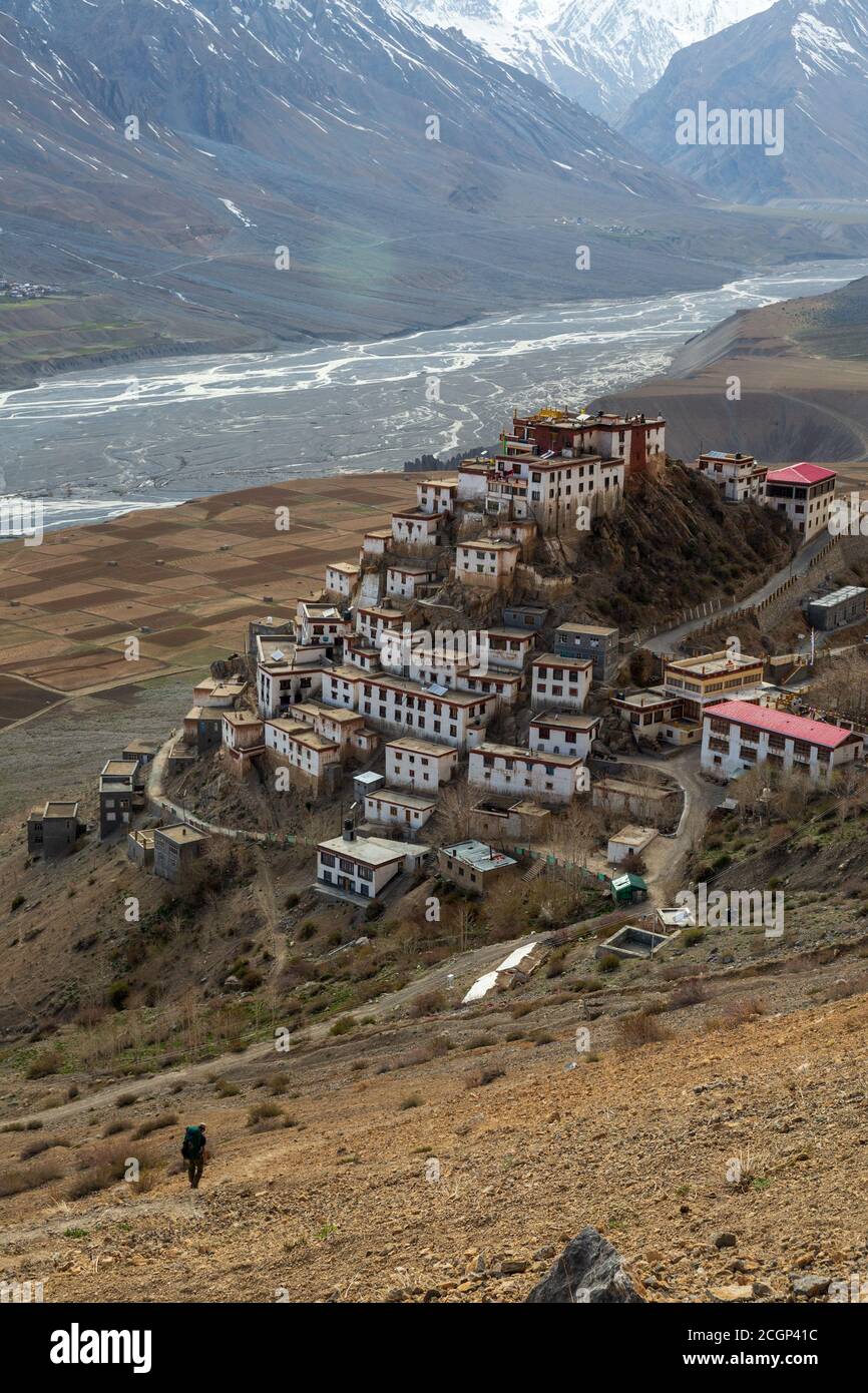 Ki monastery in Spiti Valley, Himachal Pradesh, India Stock Photo - Alamy