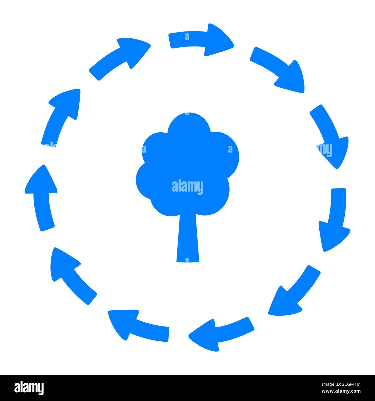 Tree and arrows Stock Photo - Alamy