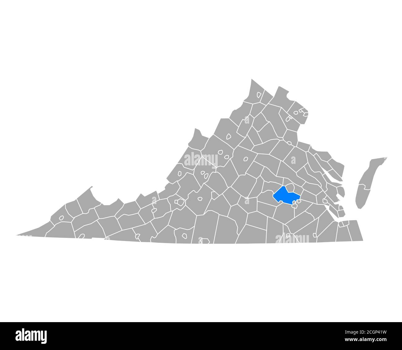 Map of Chesterfield in Virginia Stock Photo - Alamy