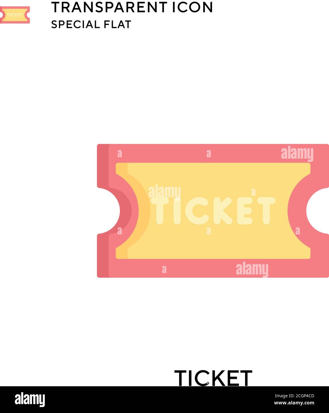 Ticket vector icon. Flat style illustration. EPS 10 vector Stock Vector ...
