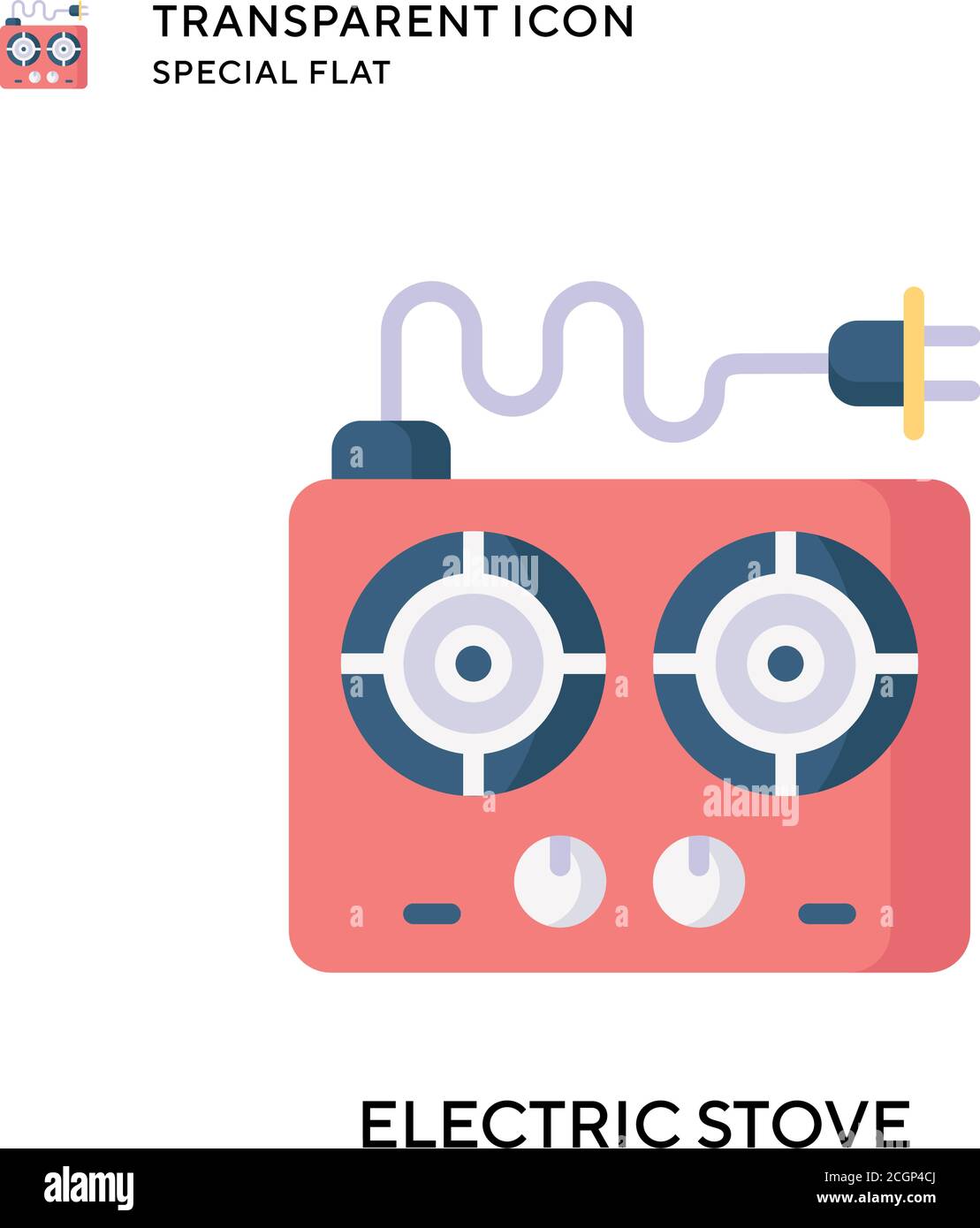 Electric stove vector icon. Flat style illustration. EPS 10 vector ...