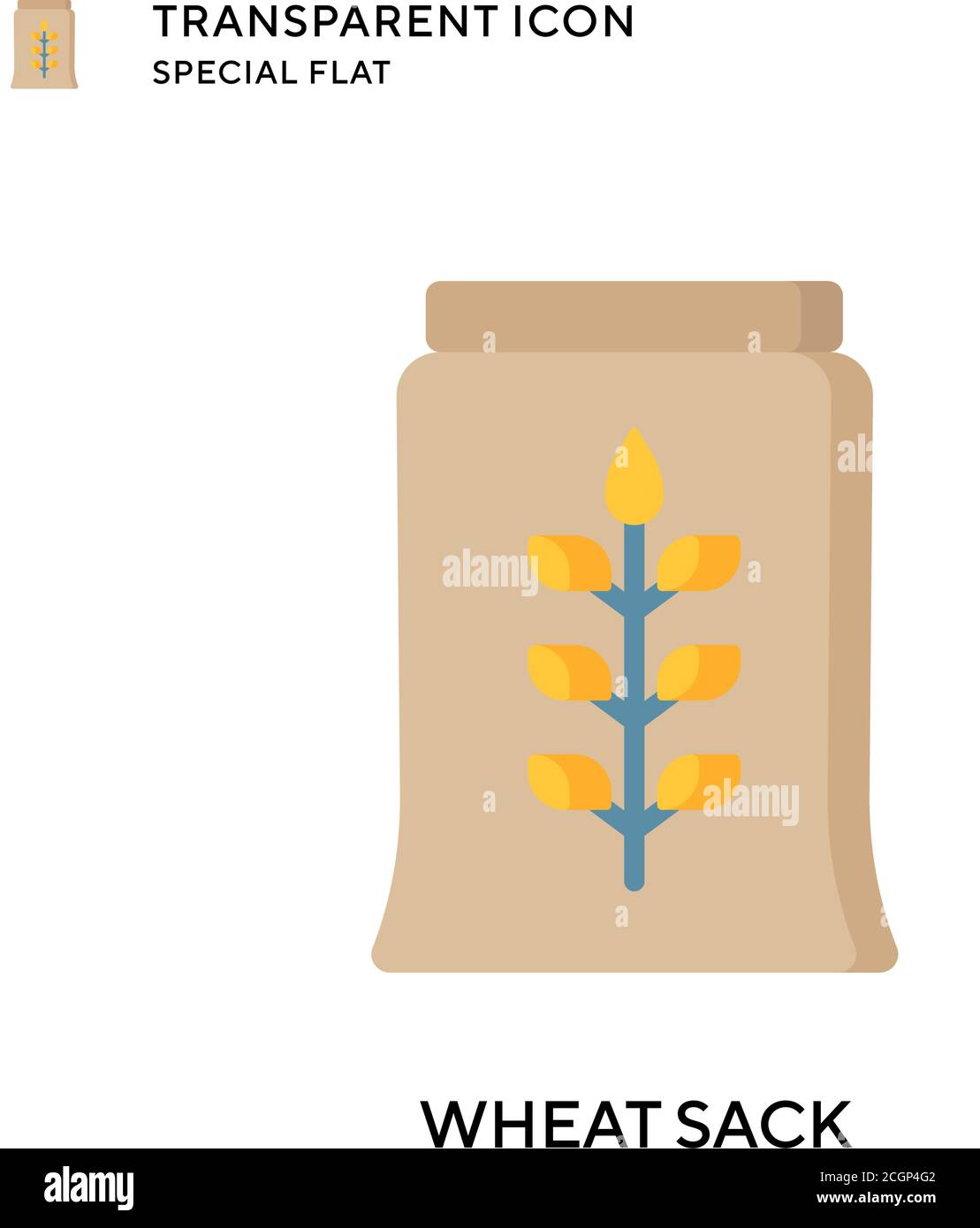 Wheat sack vector icon. Flat style illustration. EPS 10 vector Stock ...