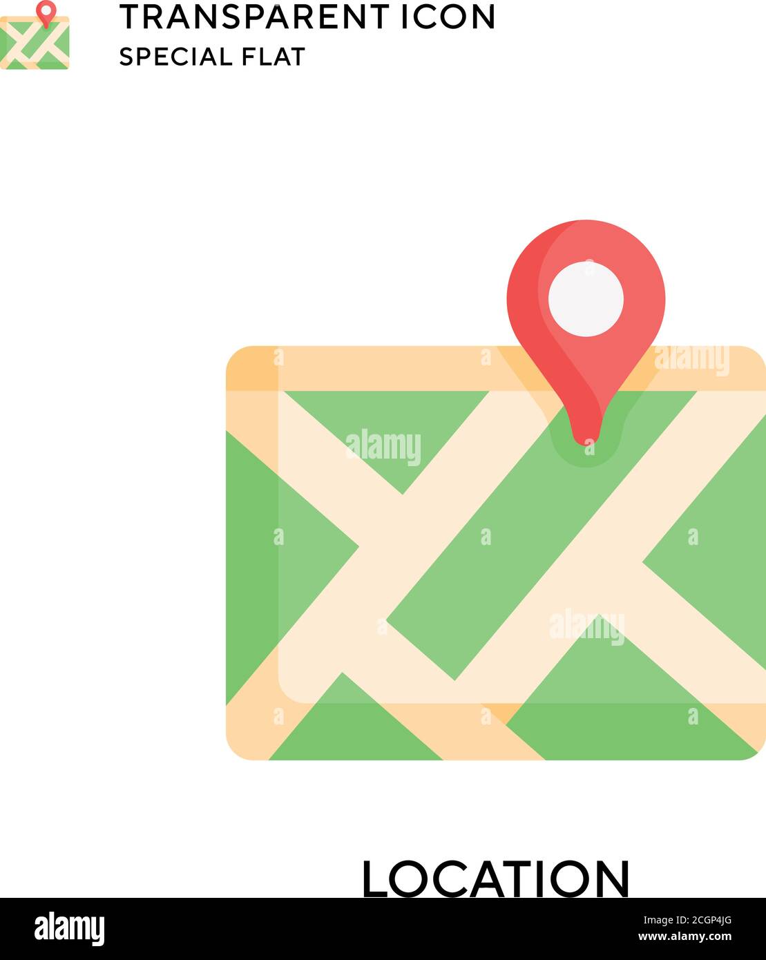 Location vector icon. Flat style illustration. EPS 10 vector Stock ...