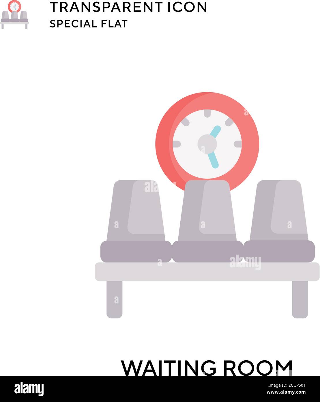 Waiting room vector icon. Flat style illustration. EPS 10 vector Stock Vector Image & Art - Alamy