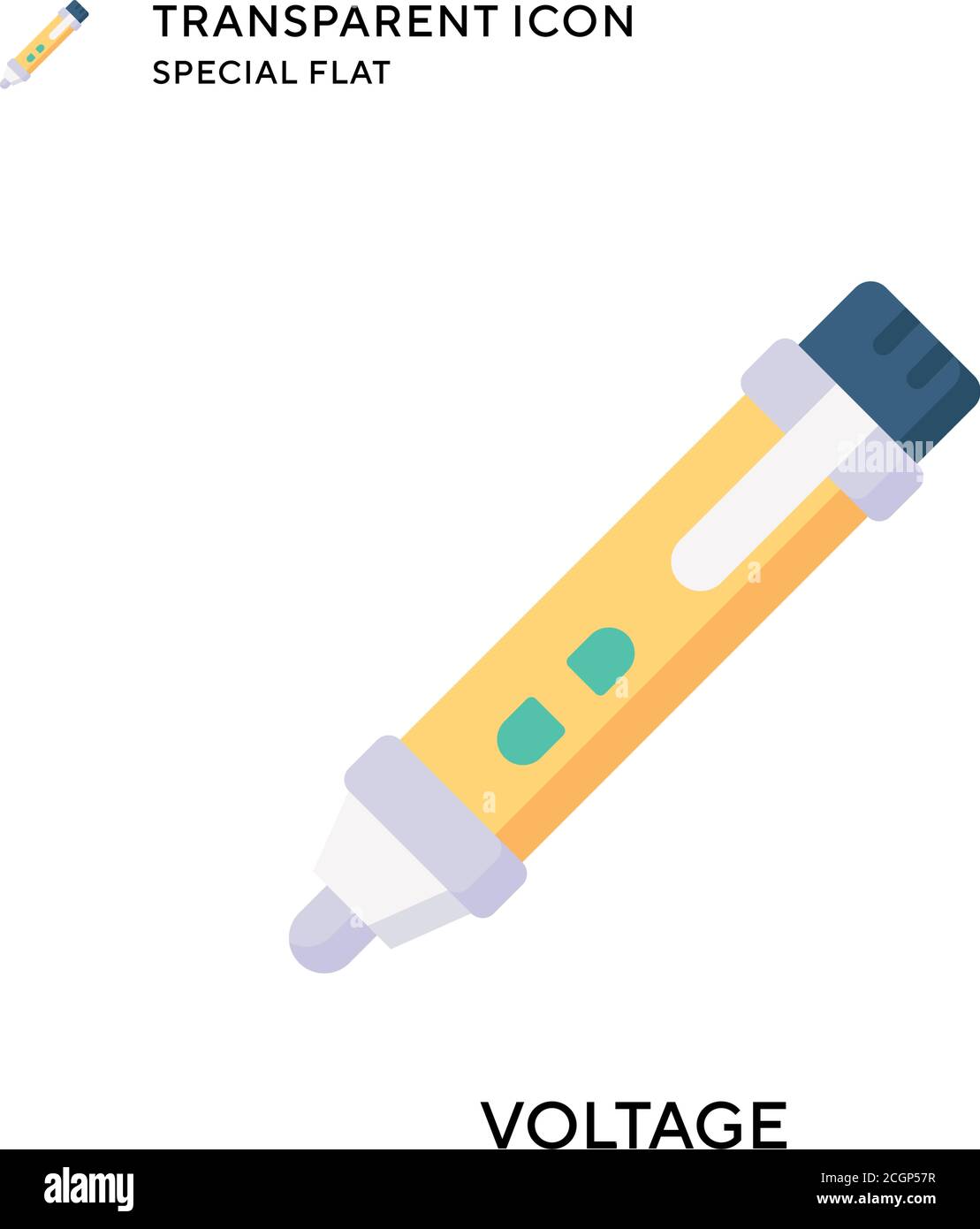 Voltage vector icon. Flat style illustration. EPS 10 vector Stock ...