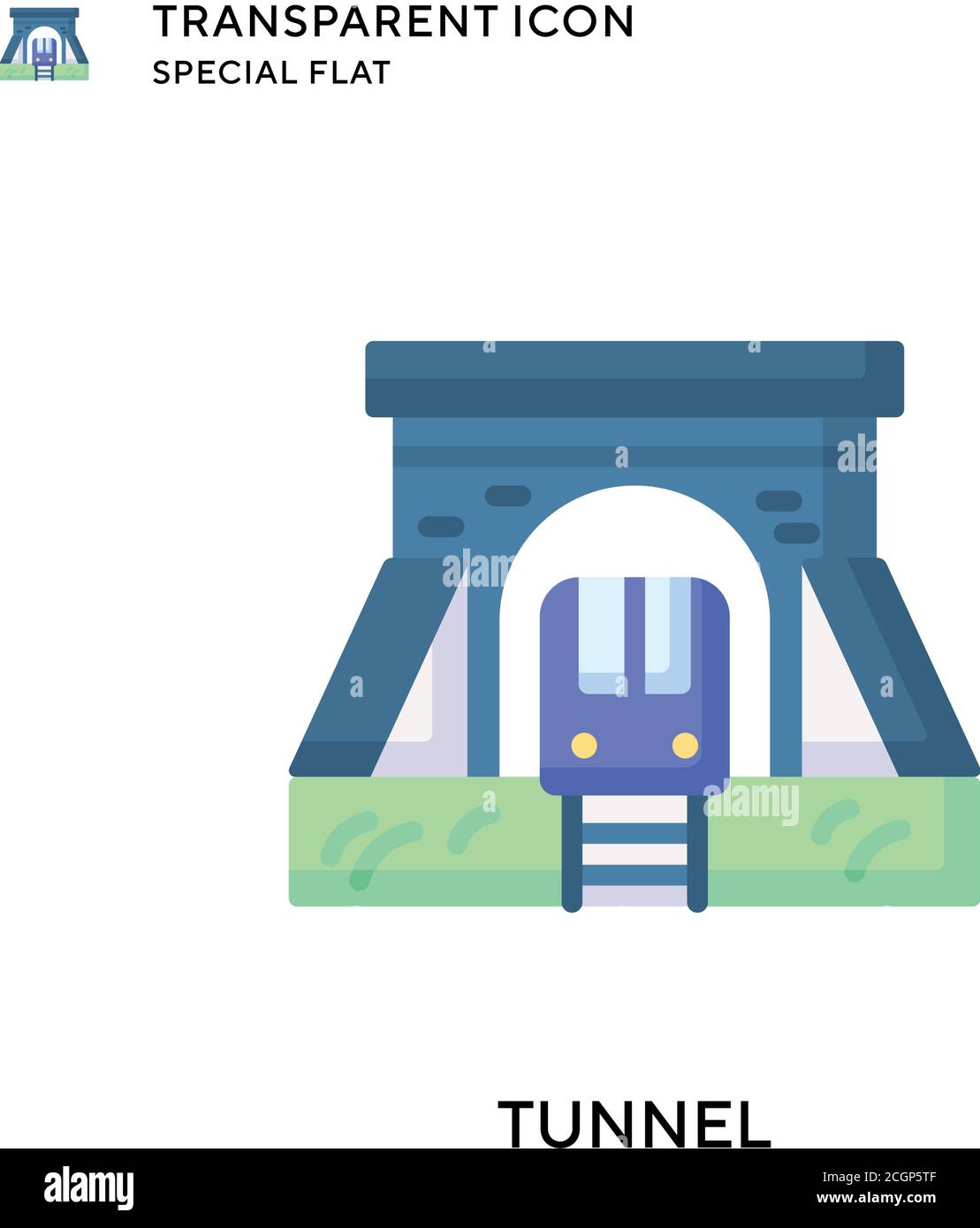 Tunnel vector icon. Flat style illustration. EPS 10 vector Stock Vector ...