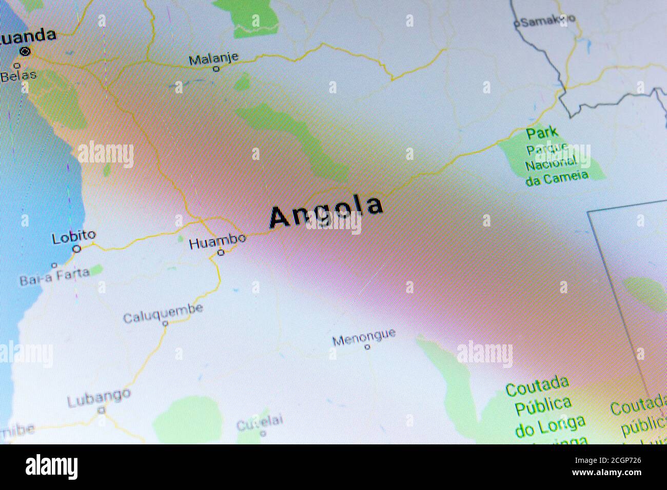 Maps of angola hi-res stock photography and images - Alamy