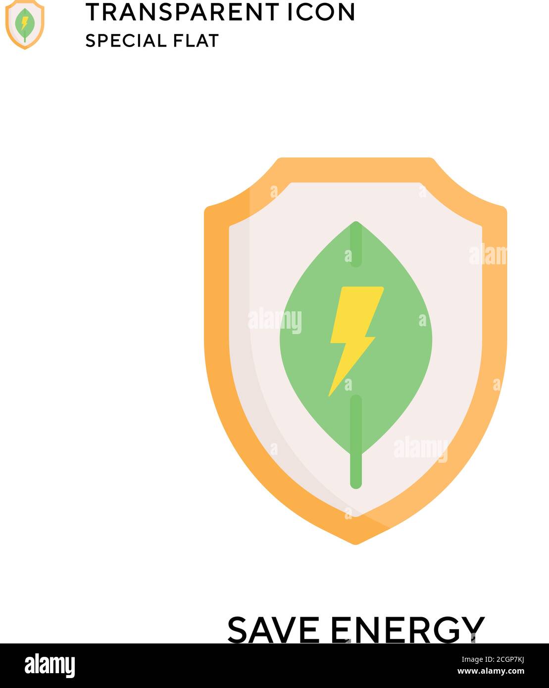 Save energy vector icon. Flat style illustration. EPS 10 vector Stock ...