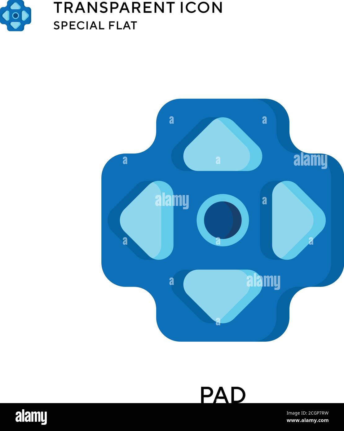 Pad vector icon. Flat style illustration. EPS 10 vector Stock Vector ...