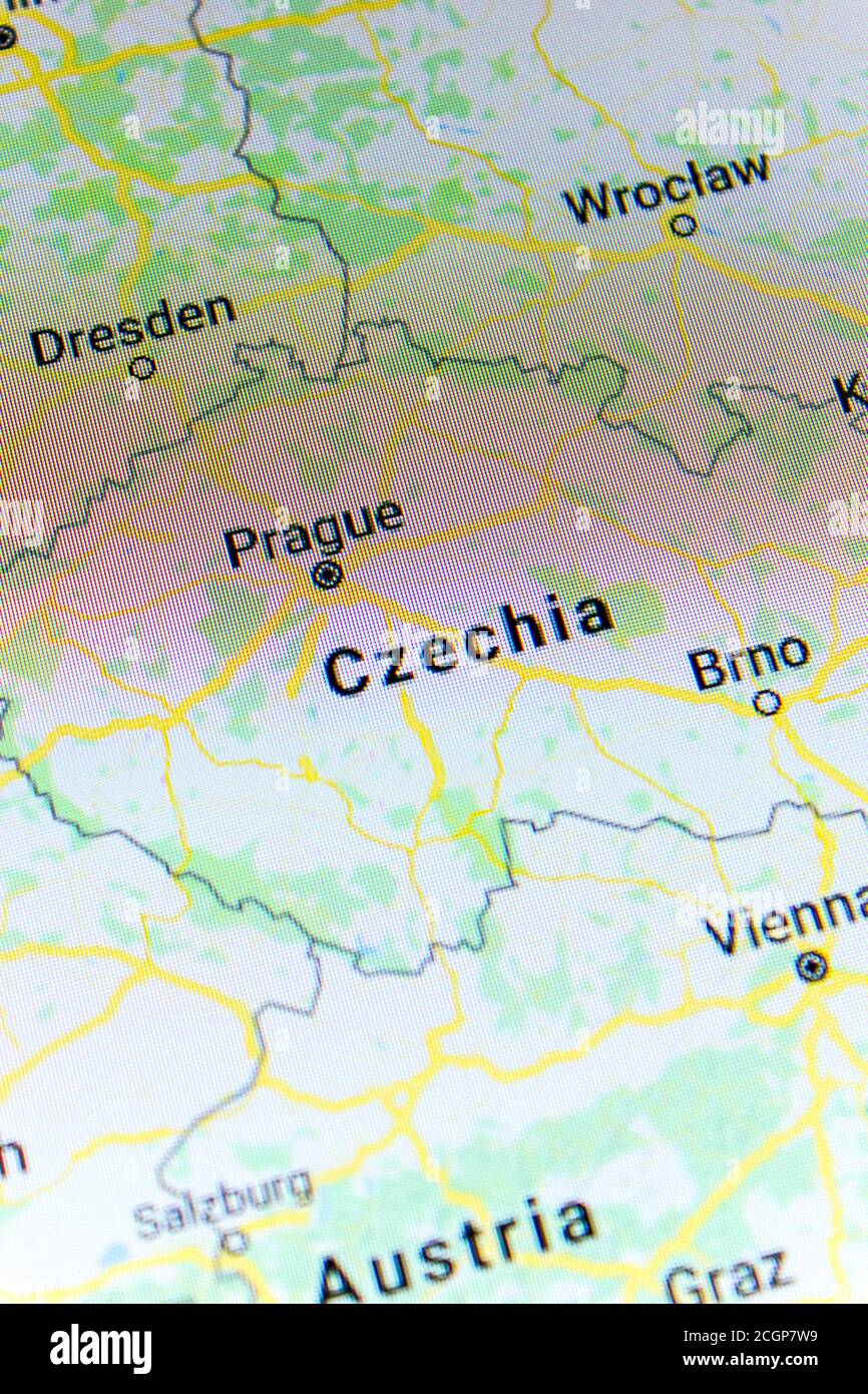 Political map of czechia hi-res stock photography and images - Alamy