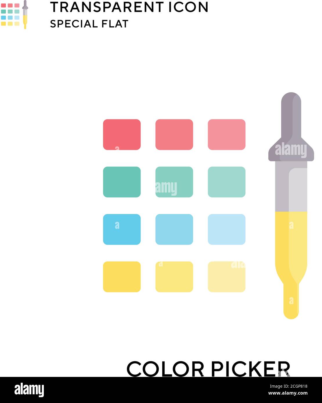 Color picker vector icon. Flat style illustration. EPS 10 vector Stock ...