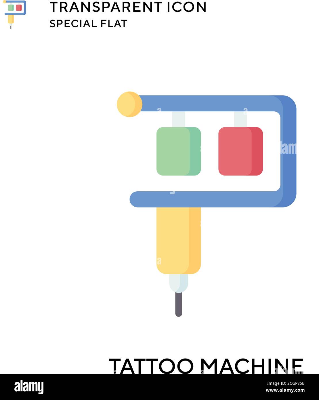 Tattoo machine vector icon. Flat style illustration. EPS 10 vector ...