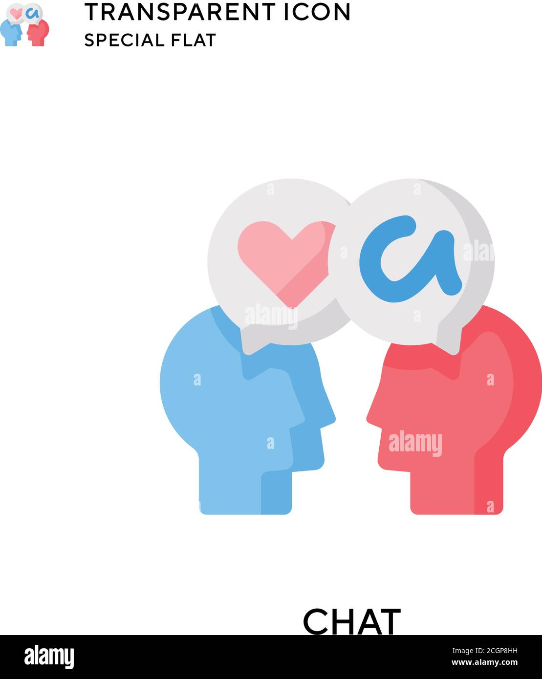 Chat vector icon. Flat style illustration. EPS 10 vector Stock Vector ...