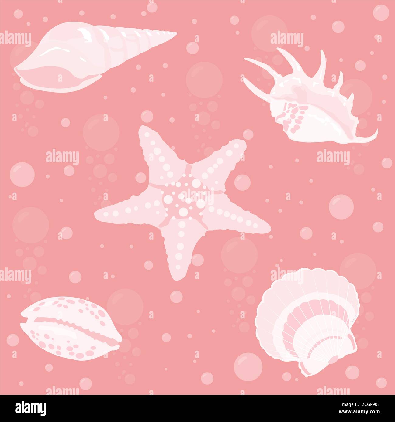 Sea Shells and Starfish seamless pattern Stock Vector Image & Art - Alamy