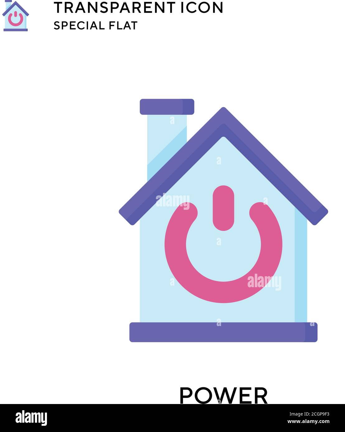 Power vector icon. Flat style illustration. EPS 10 vector Stock Vector ...