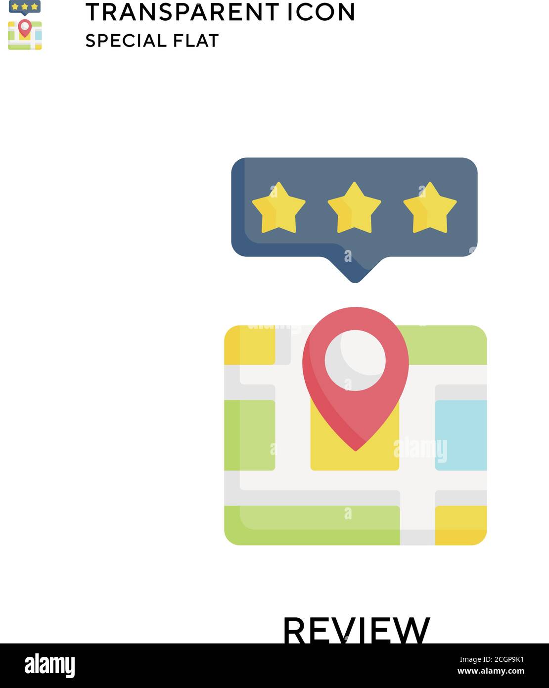Review vector icon. Flat style illustration. EPS 10 vector Stock Vector ...