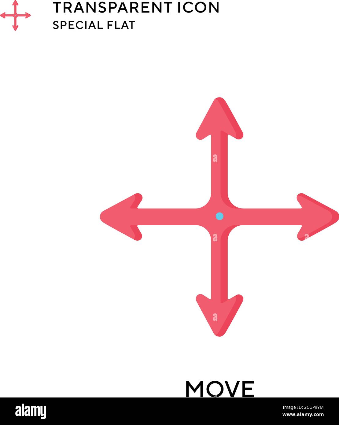 Move vector icon. Flat style illustration. EPS 10 vector Stock Vector ...