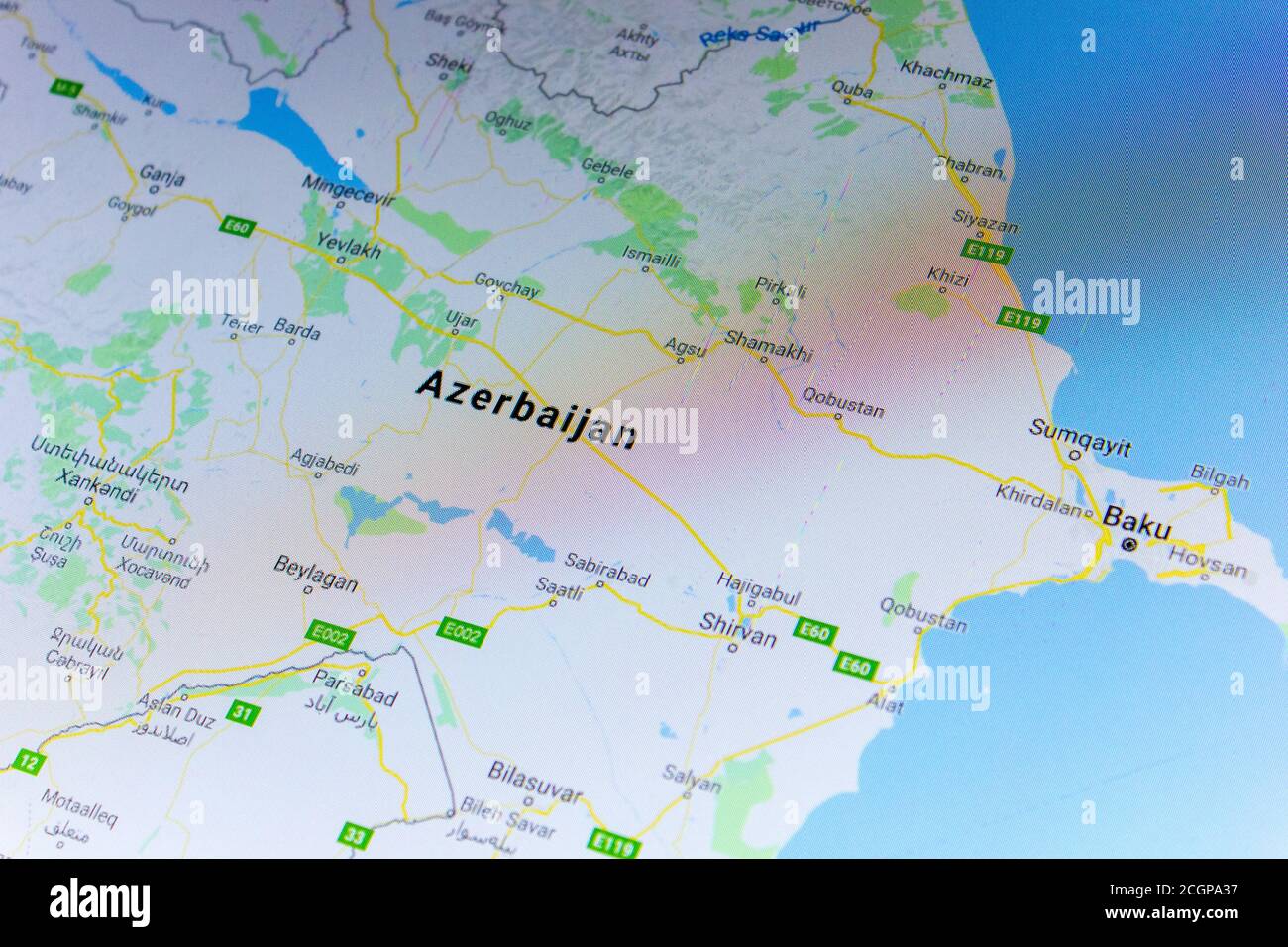 Maps of azerbaijan hi-res stock photography and images - Alamy