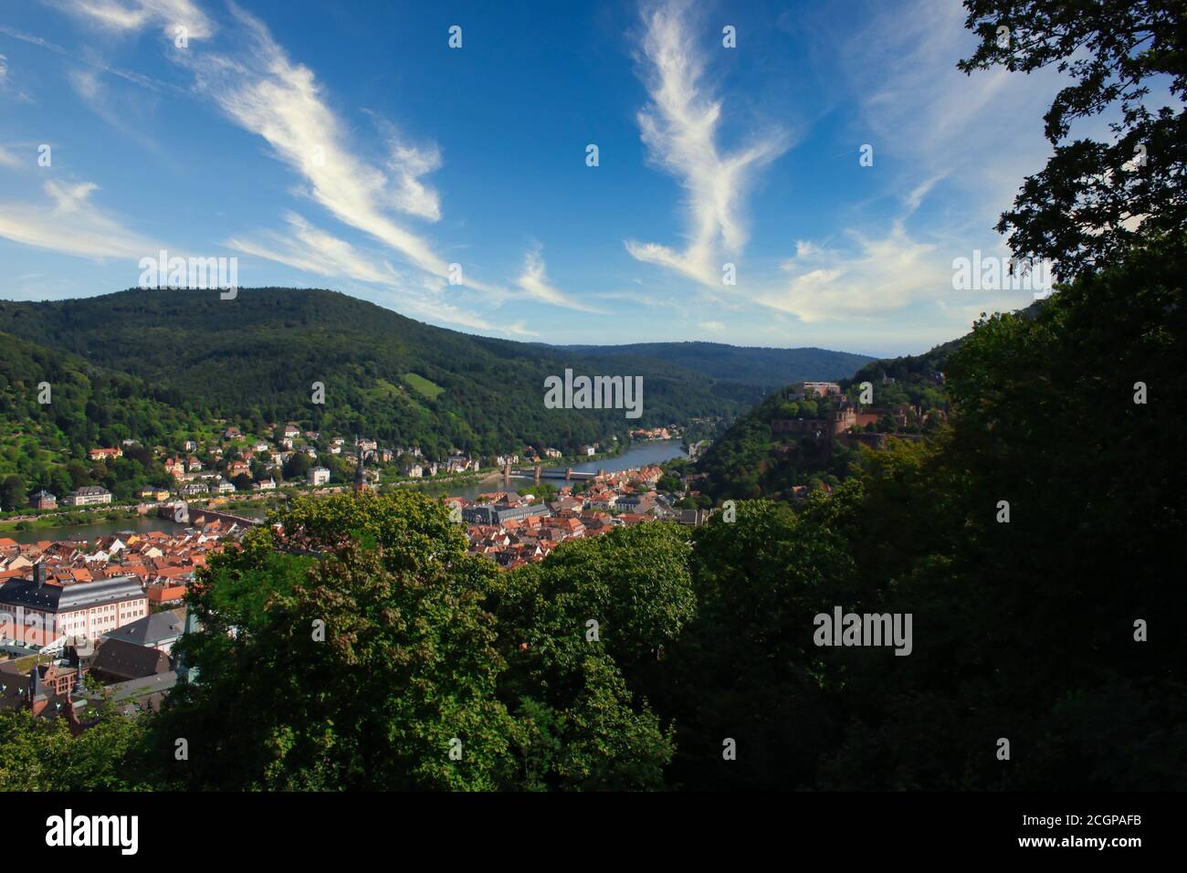 Heidelberg skyline aerial view from above. Heidelberg skyline aerial ...