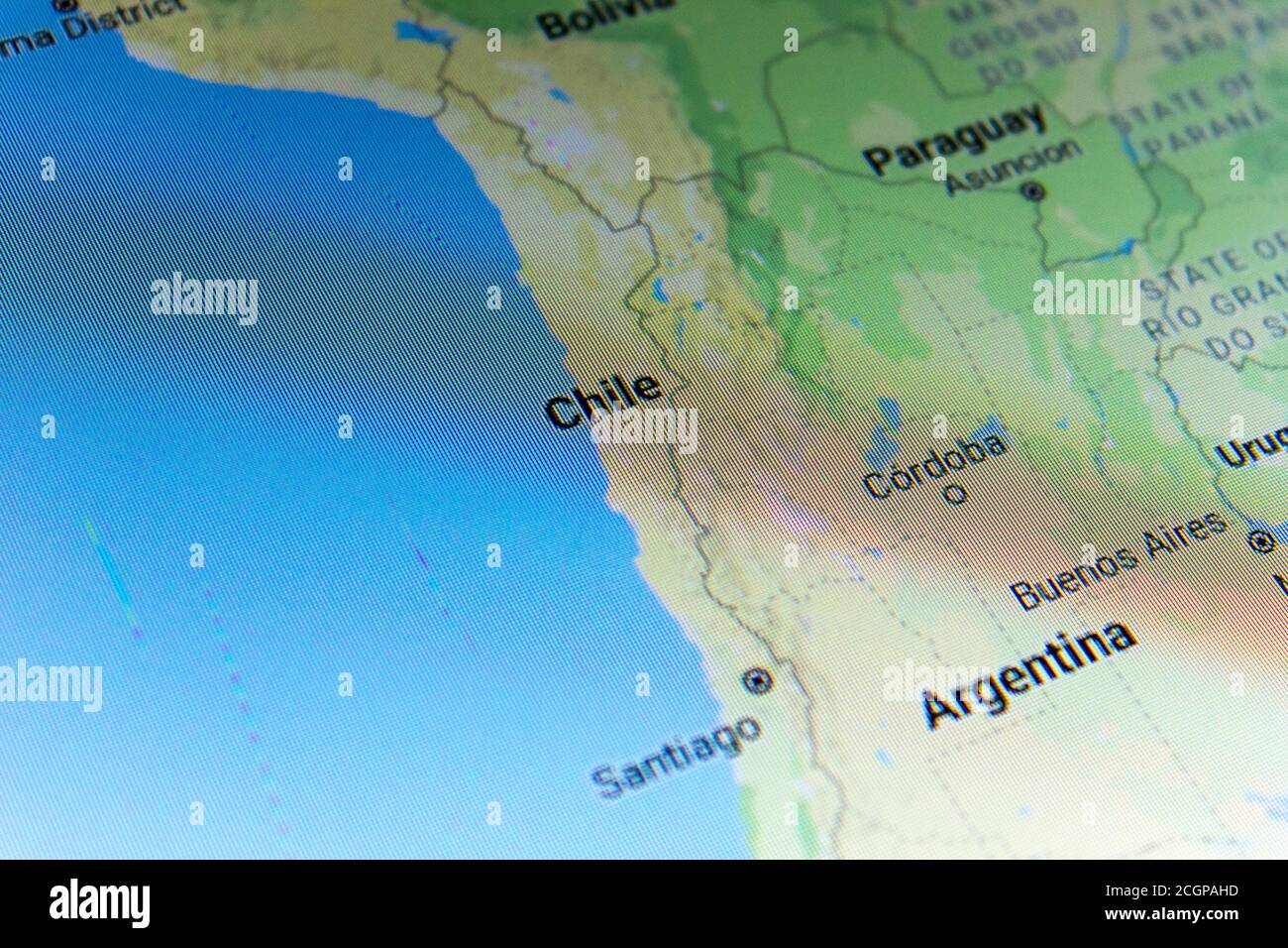 Maps of chile hi-res stock photography and images - Alamy