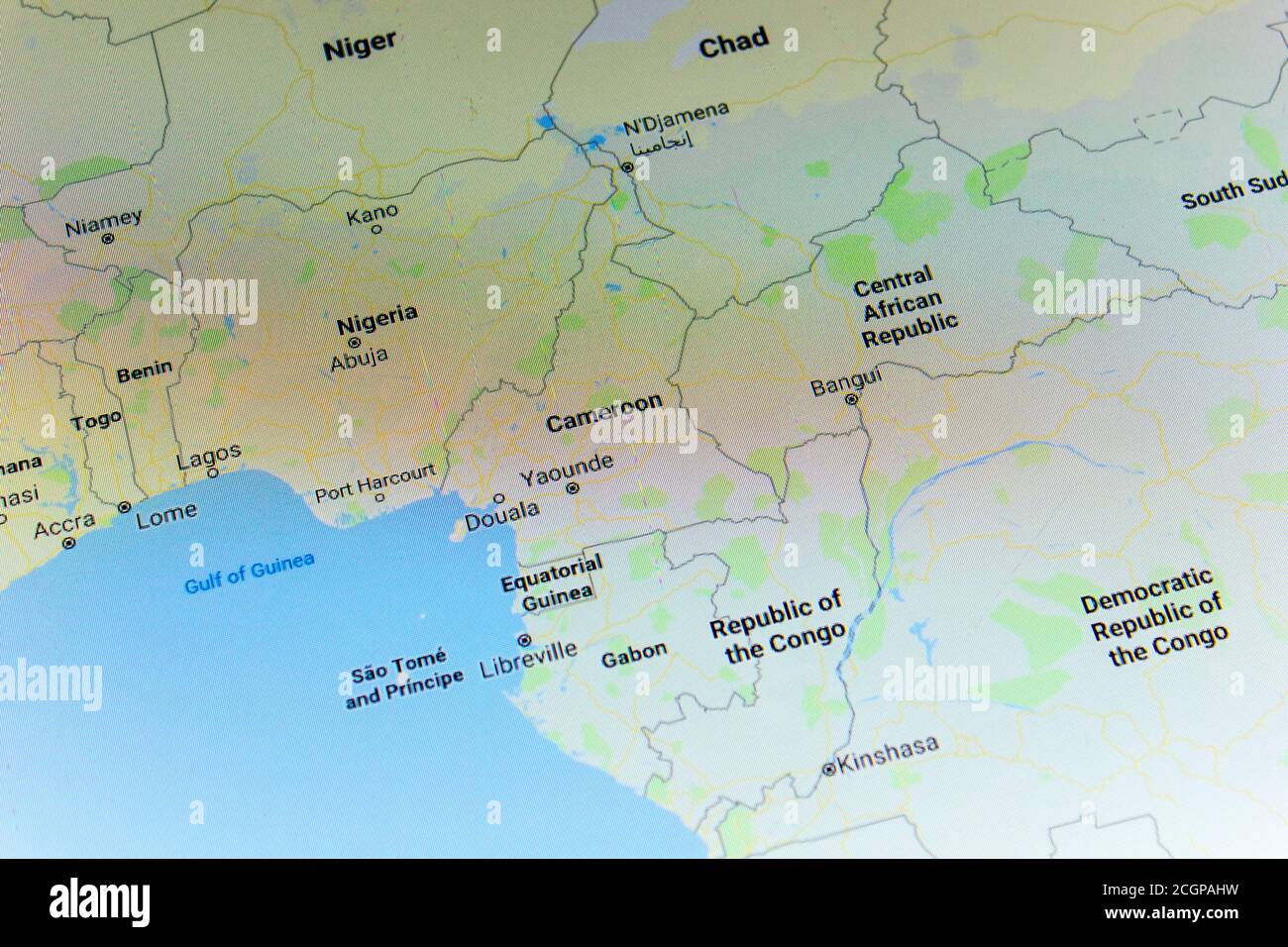Maps of cameroon hi-res stock photography and images - Alamy
