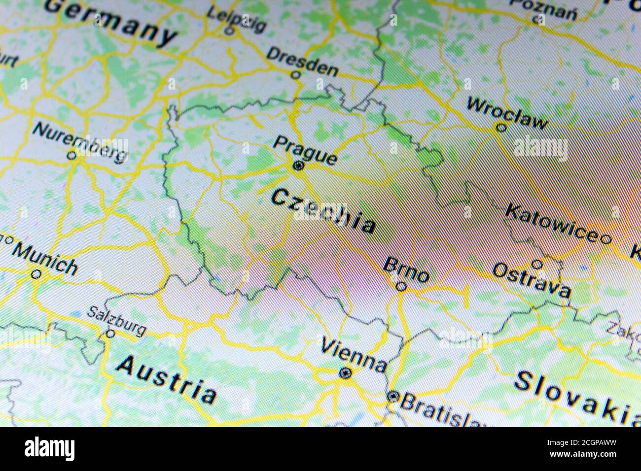Political map of czechia hi-res stock photography and images - Alamy