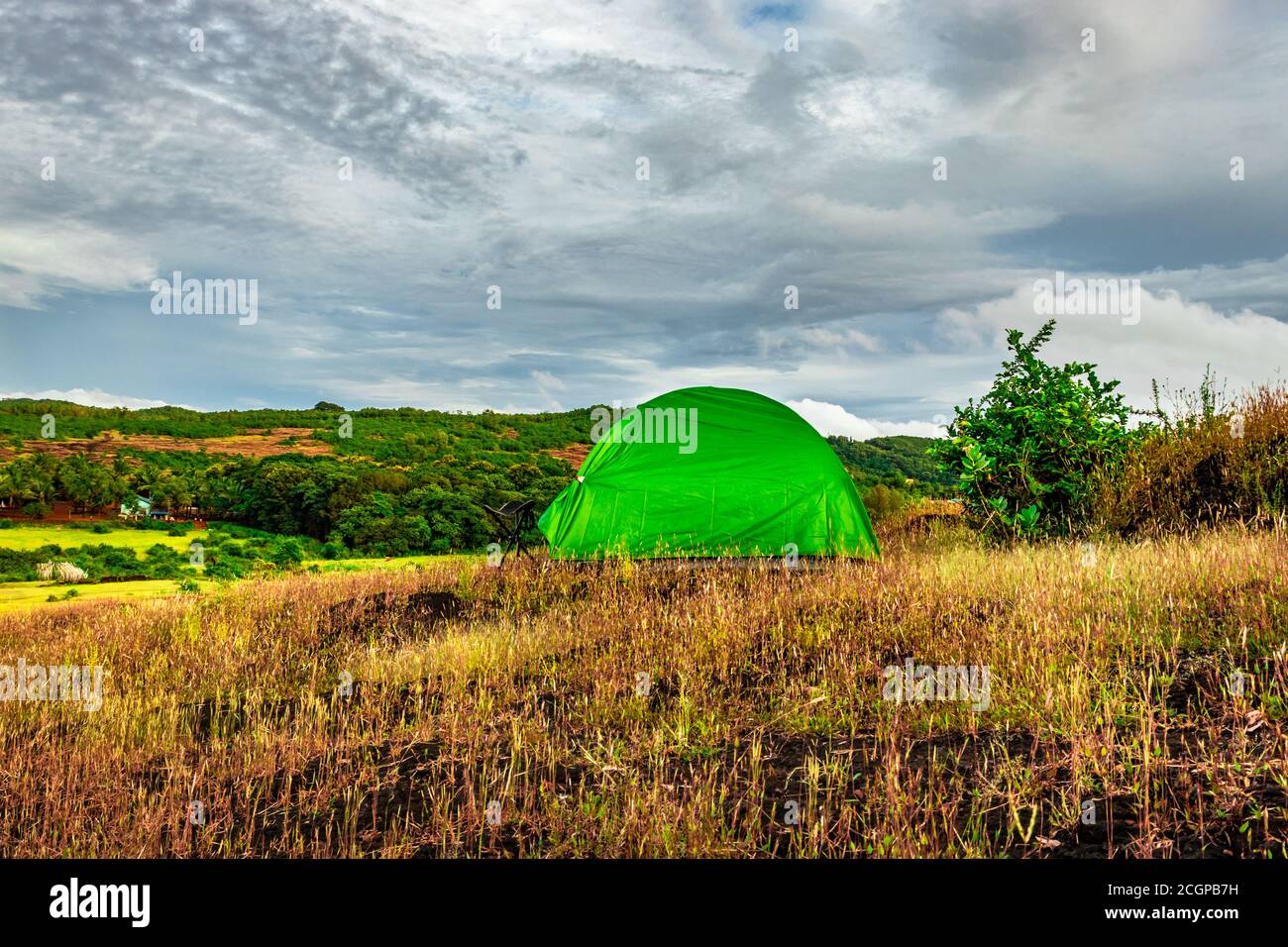 Camping hill hi-res stock photography and images - Alamy