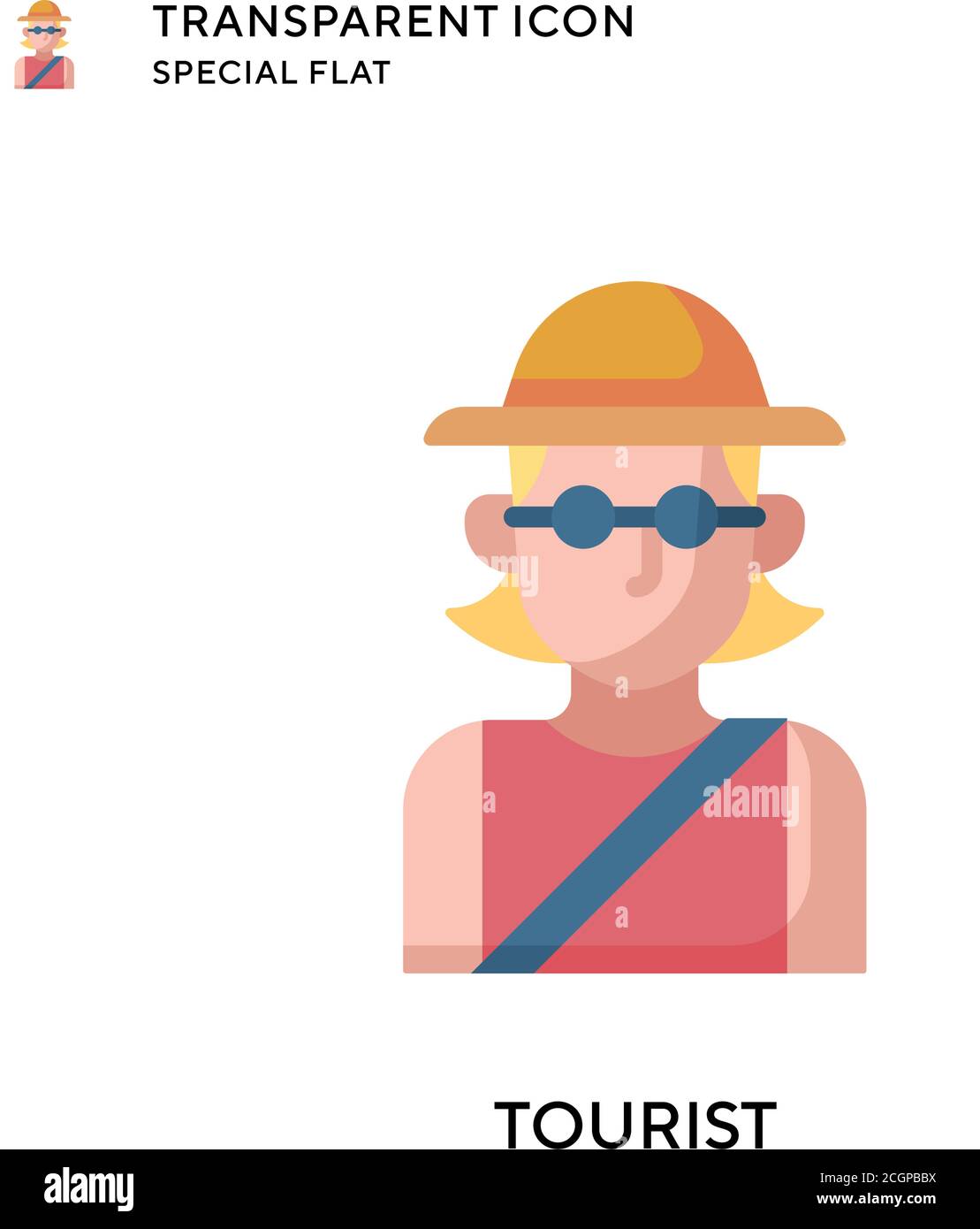 Tourist vector icon. Flat style illustration. EPS 10 vector Stock ...